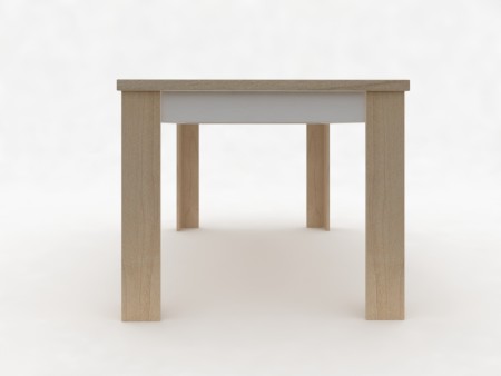 White Dove Dining Table | Inhabitr Furniture Rental | Inhabitr