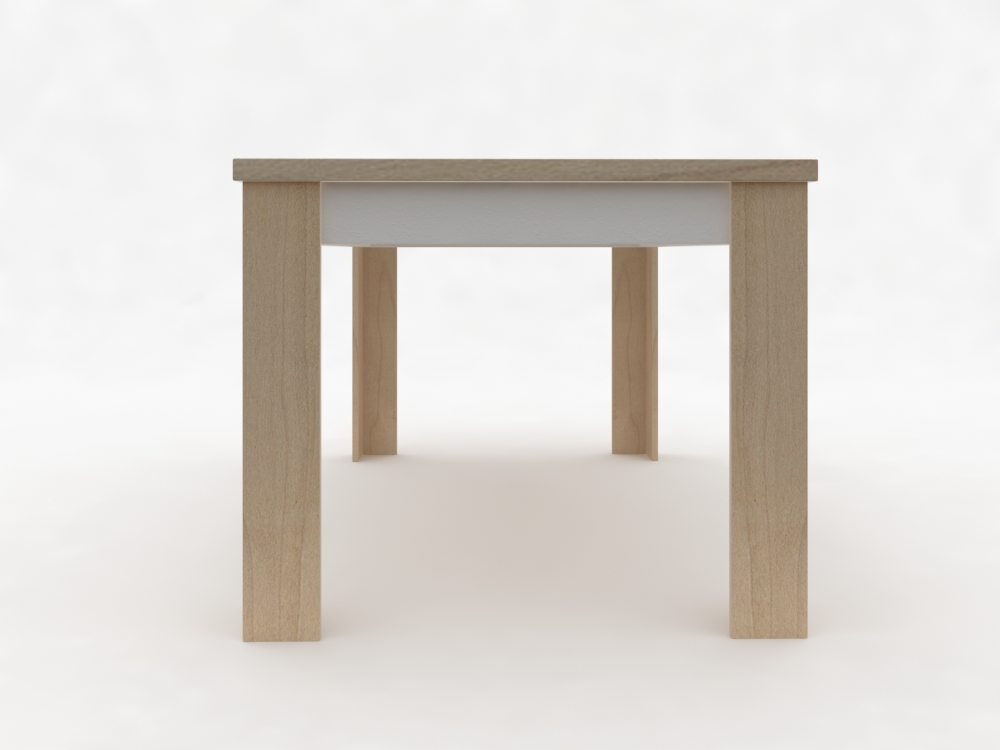 White Dove Dining Table | Inhabitr Furniture Rental | Inhabitr