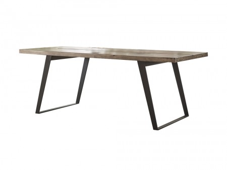 Grey Finish Dining Table | Inhabitr Furniture Rental | Inhabitr