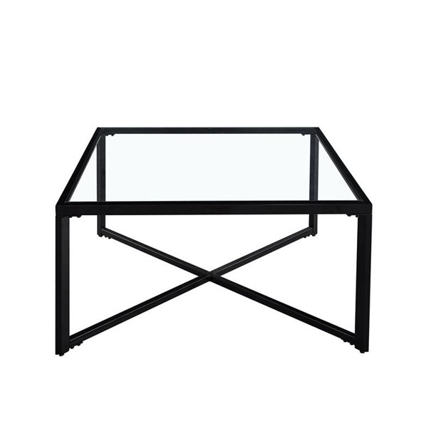 Bianca Glass Coffee Table | Inhabitr Furniture Rental | Inhabitr