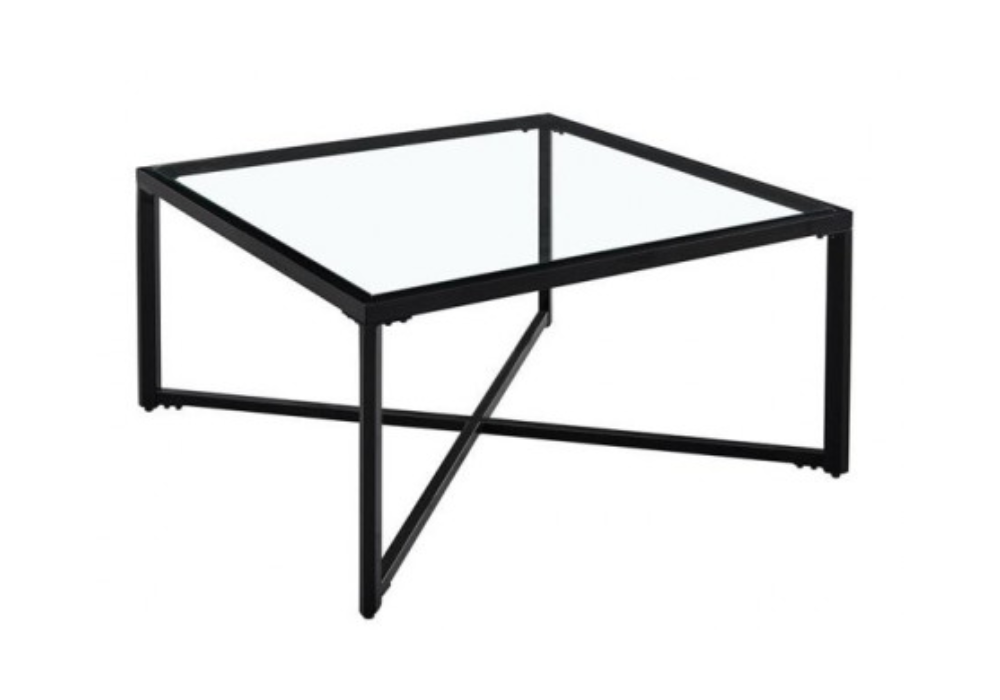 Bianca Glass Coffee Table | Inhabitr Furniture Rental | Inhabitr