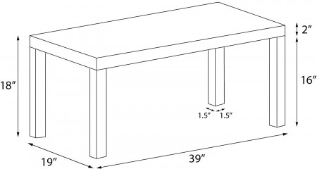 Blackhawk II Coffee Table | Inhabitr Furniture Rental | Inhabitr